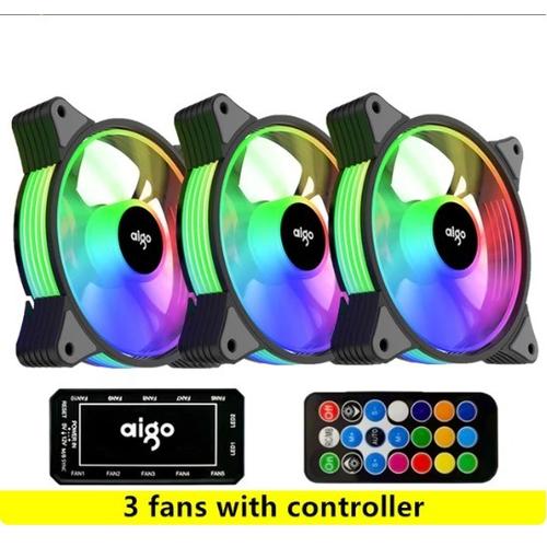 Jual Aigo AR12 3in1 + Remote ARGB 120MM Gaming Fan Case - Jakarta ...