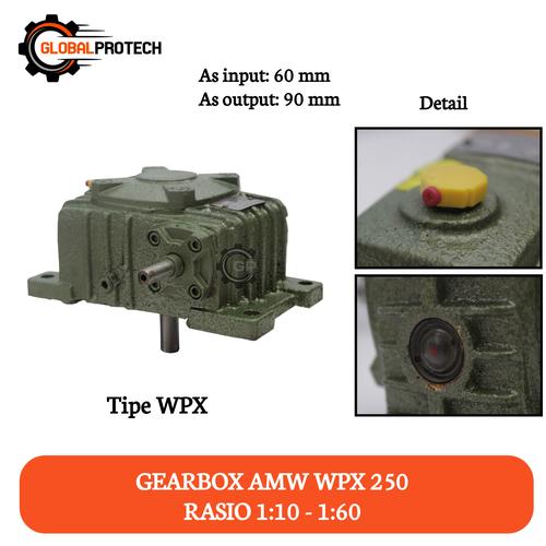 Jual Gearbox WPX 250 Merk AMW Paling Besar Ratio 1:20-1:60 Speed ...