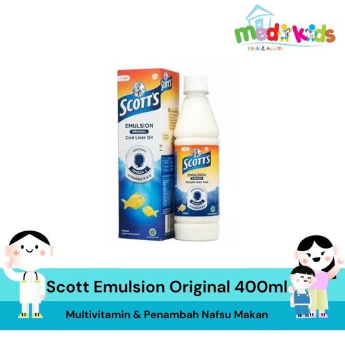 Jual Scotts Emulsion Original Sirup 400ml Minyak Ikan Cod Omega 3 ...