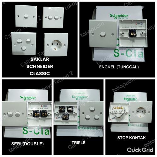 Jual Saklar Schneider Clipsal S-Classic Engkel/Seri/Triple/Stop Kontak ...