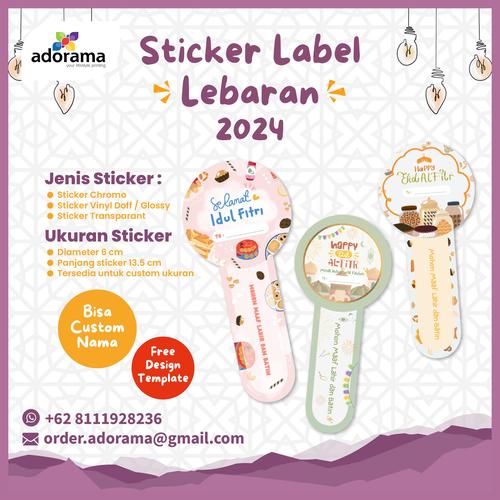 Jual Cetak Sticker Label Chromo Toples Kue Lebaran 2024 - 02, Custom 1 ...