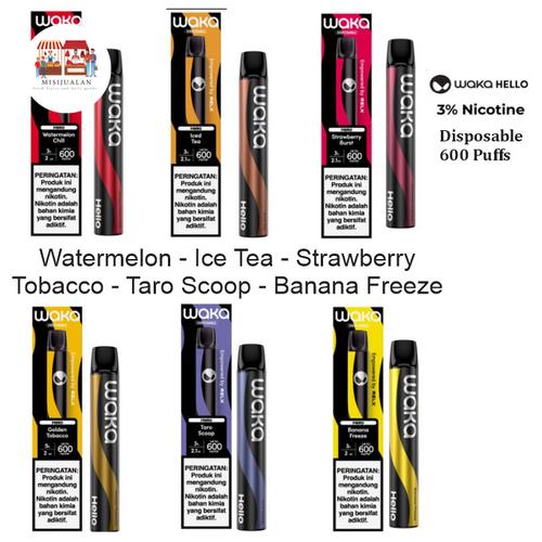 Promo Waka Hello Disposable 600puff | Watermelon Tea Strawberry Taro ...