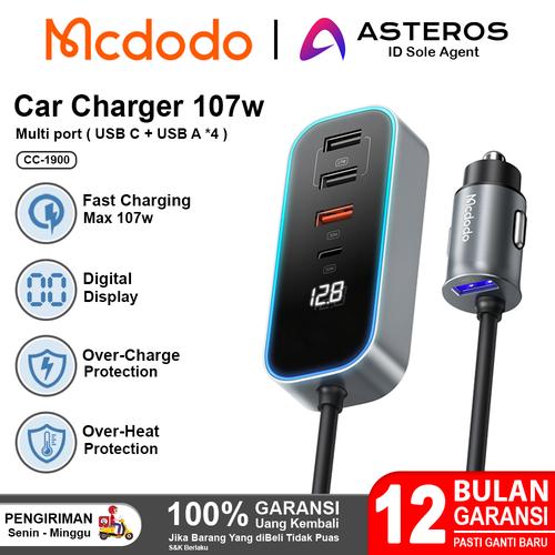 Jual MCDODO Charger Mobil Multi Port USB + QC3.0 Fast Charging 107w CC ...
