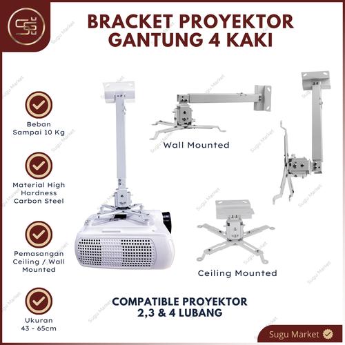 Jual Bracket Proyektor Gantung Universal Projector Braket Wall Ceiling ...