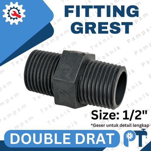 Jual DOUBLE NEPLE 1/2" DOBEL NEPPLE 0.5in - DABEL NEPEL DRAT 1/2 INCH ...