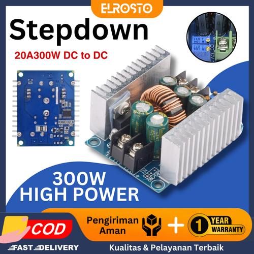 Jual stepdown 20A 300W power supply DC DC step down CA CC Buck ...