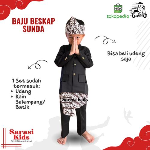 Jual Baju adat sunda beskap jawa sunda jas hitam anak kostum adat sunda ...