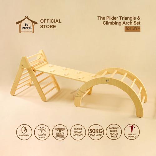 Jual Pikler Triangle + Climbing Arch Set [Premium] /Mainan Tangga Kayu ...