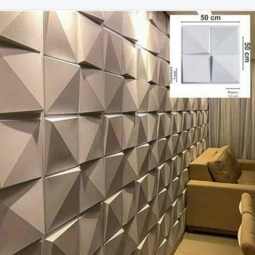 Jual wall panel 3d beton roster tempel 3D beton - Putih - Jakarta Timur ...
