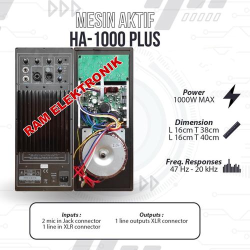Jual Power Mesin Kit Speaker Aktif HA1000 / HA 1000 Plus Original 1000W ...