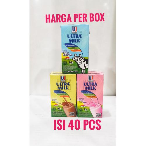 Jual ULTRA MILK 125 ML/ULTRA MILK DUS/ULTRAMILK KARTON FRESH FULL CREAM ...