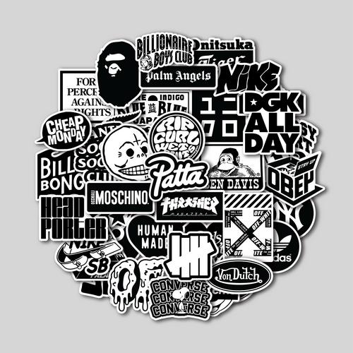 Jual STICKER HYPEBEAST BLACK & WHITE / STICKER LAPTOP / STICKER HELM ...