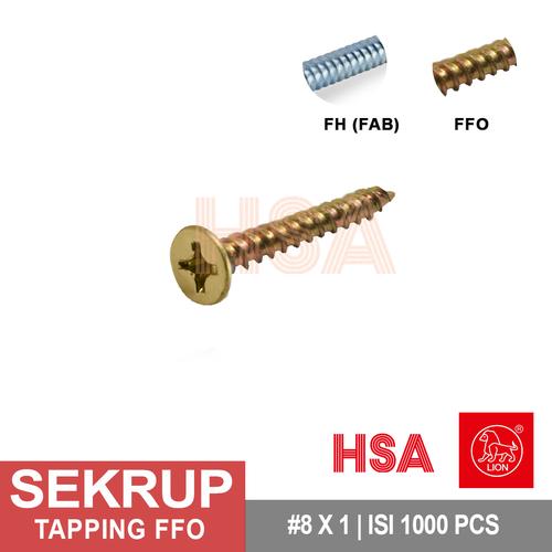 Jual SKRUP TAPPING / TAPPING SCREW FFO KUNING LION #8 X 1 | ISI 1000 ...