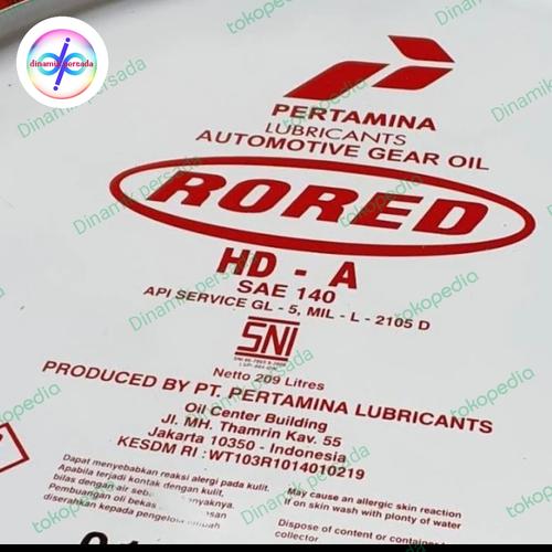 Jual OIL OLI RORED HD-A SAE 140 @209/drum - Kota Tangerang ...