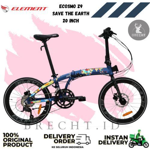 Jual Sepeda Lipat Element Folding Ecosmo Z9 451- Edisi Save The Earth ...