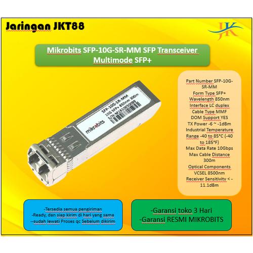 Jual Mikrobits SFP-10G-SR-MM SFP Transceiver Multimode SFP+ ORIGINAL ...