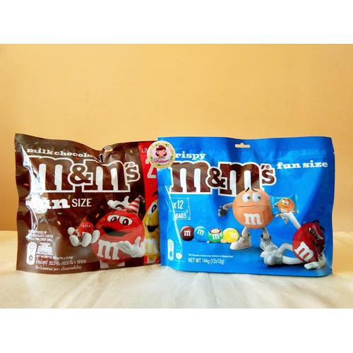 Jual Coklat import | Se pack M&M'S Milk Chocolate, Crispy Fun Size ...