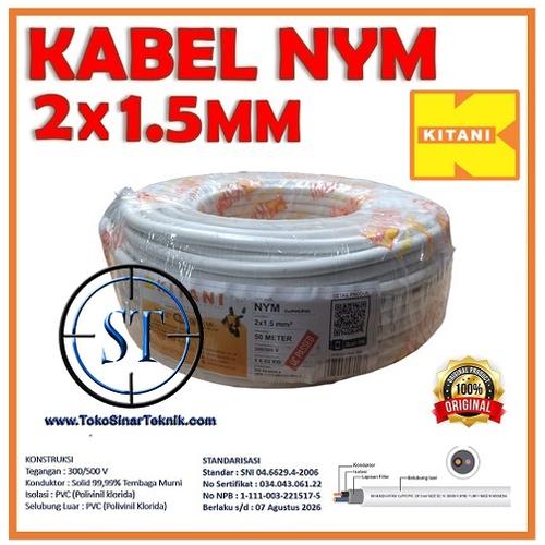 Jual Kabel NYM KITANI 2 X 1.5mm 1 Rol Cable Listrik SNI Kawat Tembaga ...