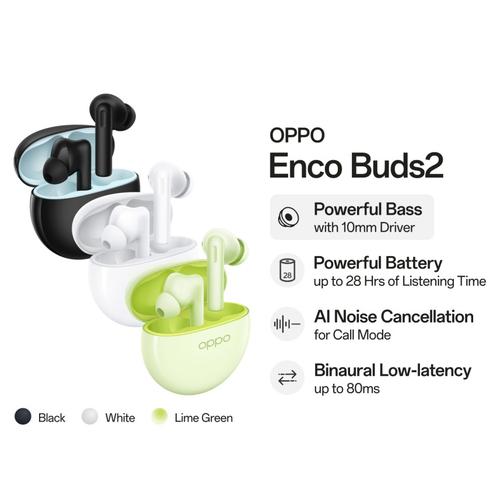 Jual OPPO Enco Buds2 [Powerful Bass, Battery up to 28 Hours Listening Time] - Jakarta Pusat ...