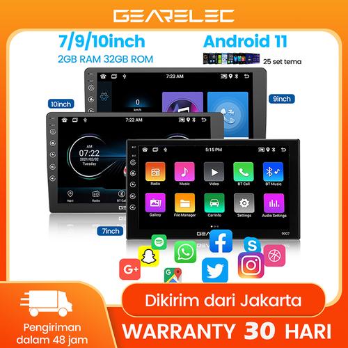 Jual GEARELE Head Unit Double DIN Android 11 Bluetooth Wifi GPS 7 9 10 inch - 9 inch(2+32G ...
