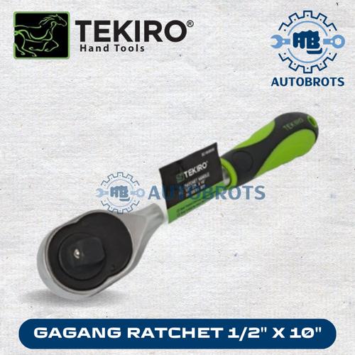 Jual TEKIRO Gagang Sock Ratchet Handle Karet 1/2" DR x 10 Inch Hijau ...