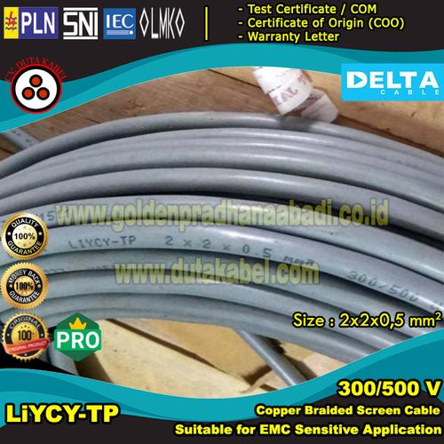 Jual Kabel LiYCY-TP 2x2x0,5 mm2 500V DELTA /2x2x0.5 mm2 mm Grey - Kab ...