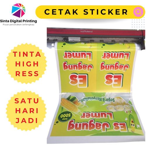 Jual Cetak Stiker Gerobak Jualan Bahan Vinyl Sticker Meteran Custom ...