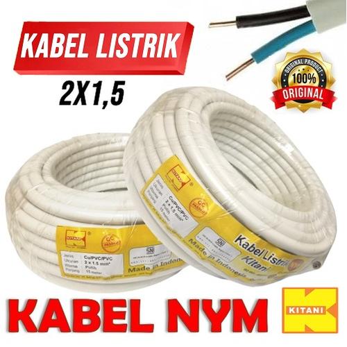 Jual Kabel NYM KITANI 2x1.5mm Cable Listrik LMK SNI Per Roll Kawat ...