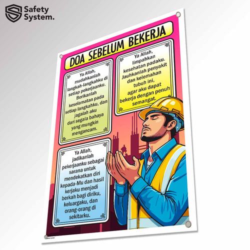 Jual Spanduk Banner K3 Doa Sebelum Bekerja Untuk Keselamatan Kerja - L ...