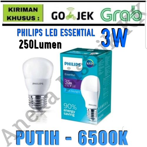 Jual PHILIPS LED ESSENTIAL 3W PUTIH KUNING E27 LAMPU BOHLAM BULB 3 W ...