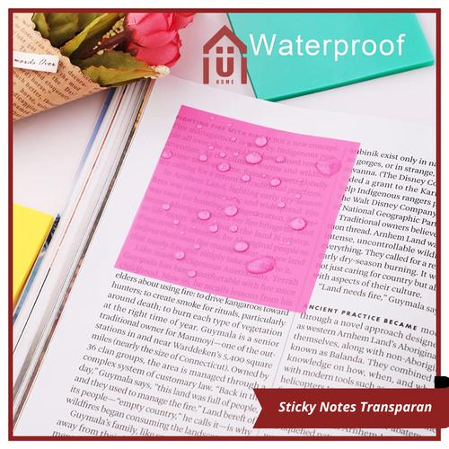 Jual UNISO - STICKY NOTES TRANSPARAN TAHAN AIR KERTAS MEMO TEMPEL ...
