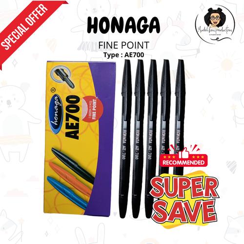 Jual PULPEN HONAGA AE700 3mm HITAM | 1 PACK ISI 12 | 1 PACK ISI 6 ...