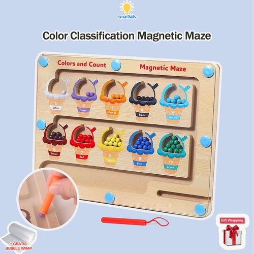 Promo Mainan Sortir Warna Magnet Kayu Puzzle Maze Montessori Edukasi ...