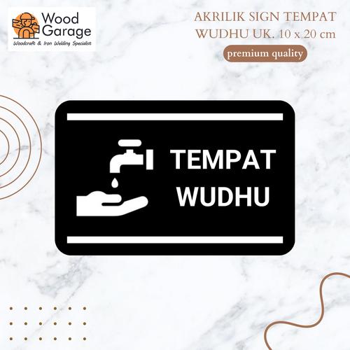 Jual Sign akrilik tempat wudhu ukuran 10 x 20 cm tinggal tempel - Kab ...