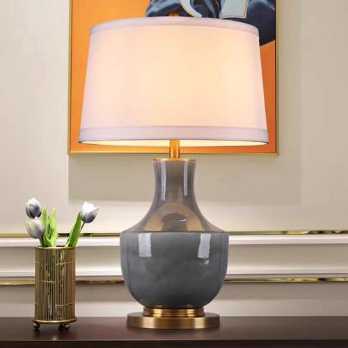 Jual Lampu Meja Kamar Keramik Minimalis / Manon Grey Table Lamp EB 2640 ...