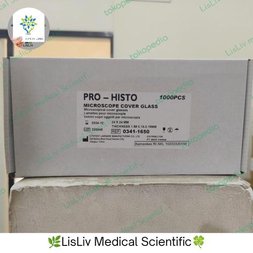 Jual PRO - HISTO PRO HISTO MICROSCOPE COVER GLASS 24X24 MM @1000 Pcs/Box - Kota Depok - LisLiv ...