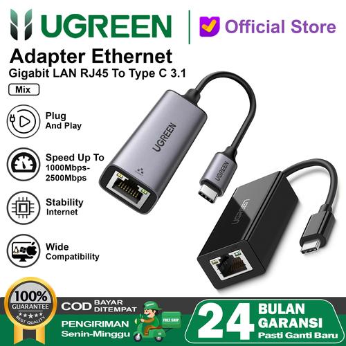 Jual UGREEN Lan Adapter USB Type C To RJ45 Gigabit Ethernet Up To ...