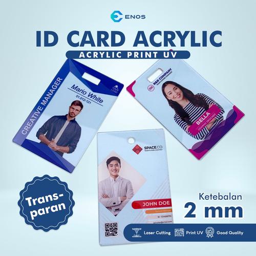 Jual Custom Cetak ID CARD Akrilik UV PRINT / ID Card Acrylic Print Uv ...