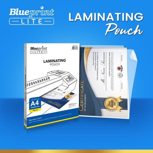 Jual Blueprint Lite Plastik Laminating Pouch Film A4 laminating 85 ...