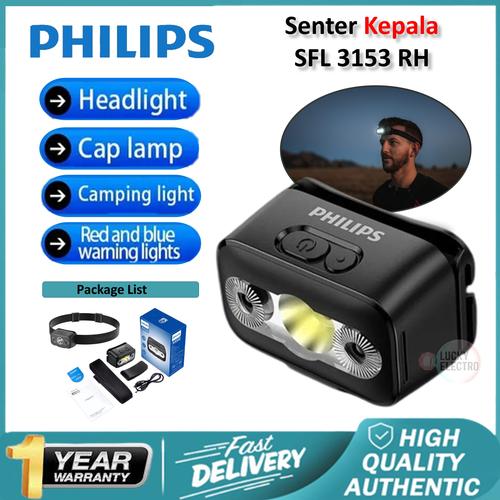 Promo Philips SFL3153 Headlamp Senter Kepala Led Super Terang Sensory ...