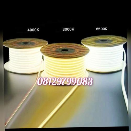Jual led strip COB 50m 100m flex pita selang 220v 220 v waterproof 50 100 M - SINAR KUNING WW ...