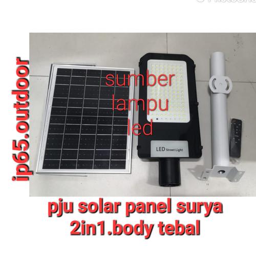 Jual pju solar panel surya 200 watt 200w street light solar all in one ...