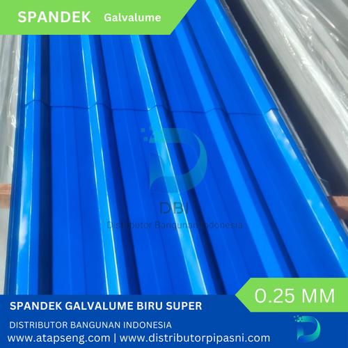 Jual Spandek Atap Galvalume Biru 0.25 mm Super (free ongkir) - 1 mtr ...