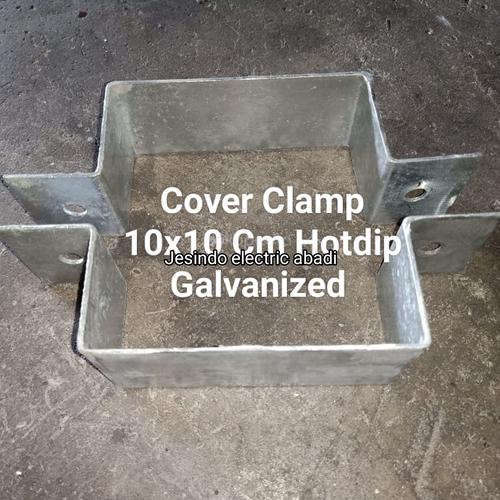Jual Cover clamp 10x10 cm Hotdip galvanis ( 1 set/2 bh ) + mur baut 2 ...