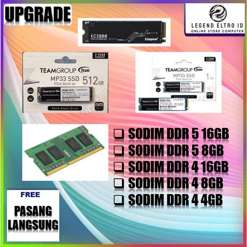 Jual UPGRADE RAM DAN SSD SAAT PEMBELIAN - SODIM DDR 5 8GB - Kota ...