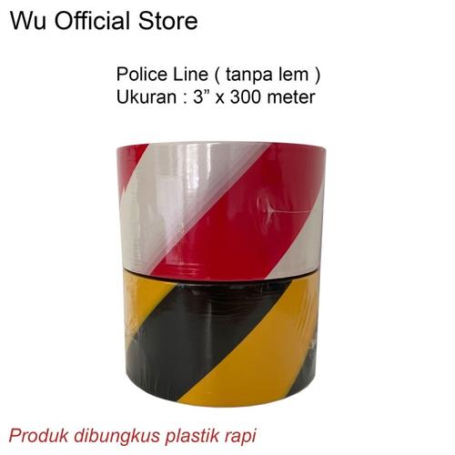 Jual Police Line Kuning Hitam / Garis Polisi 3 Inchi x 300 Meter ...