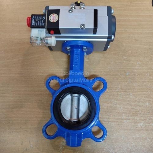 Jual Valve Butterfly 6" inch Pneumatic Actuator+ Solenoid Cast iron DN 150 - Jakarta Barat ...