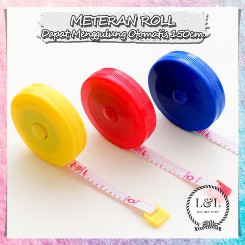 Promo Meteran Gulung Mini Roll 150cm Otomatis Alat Pengukur Badan ...