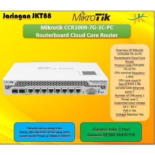 Jual Mikrotik CCR1009-7G-1C-PC Routerboard Cloud Core Router - Jakarta ...