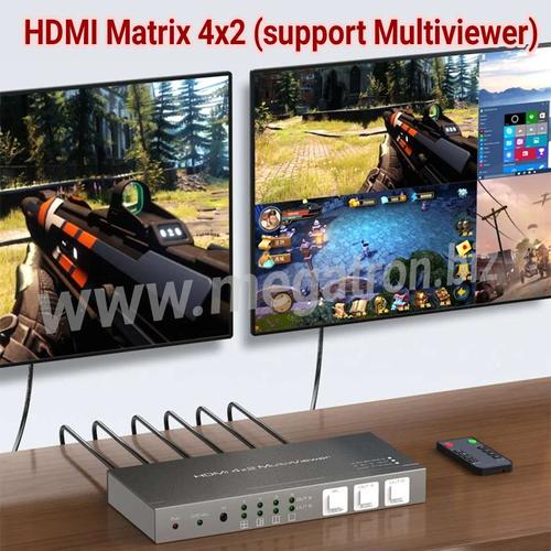 Jual 4x2 HDMI Matrix Switcher Multiviewer (4-input & 2-output ...